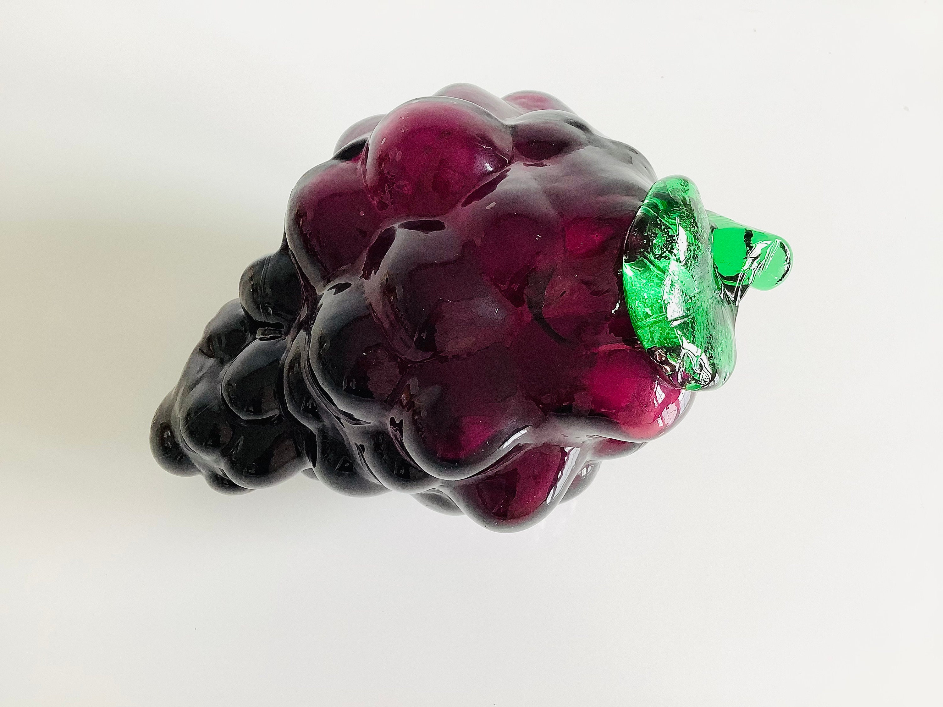 Vintage Glass Grapes / Ornamental Decorative Fruit / Murano Style ...