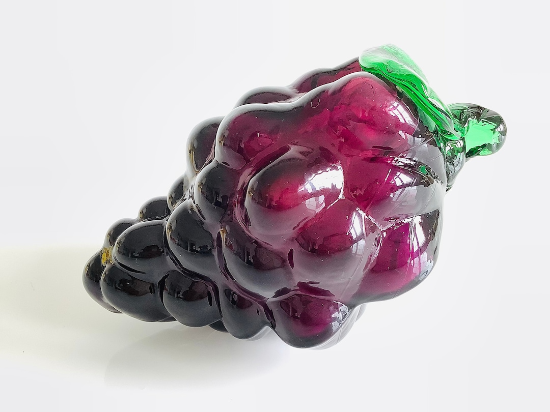 Vintage Glass Grapes / Ornamental Decorative Fruit / Murano Style ...