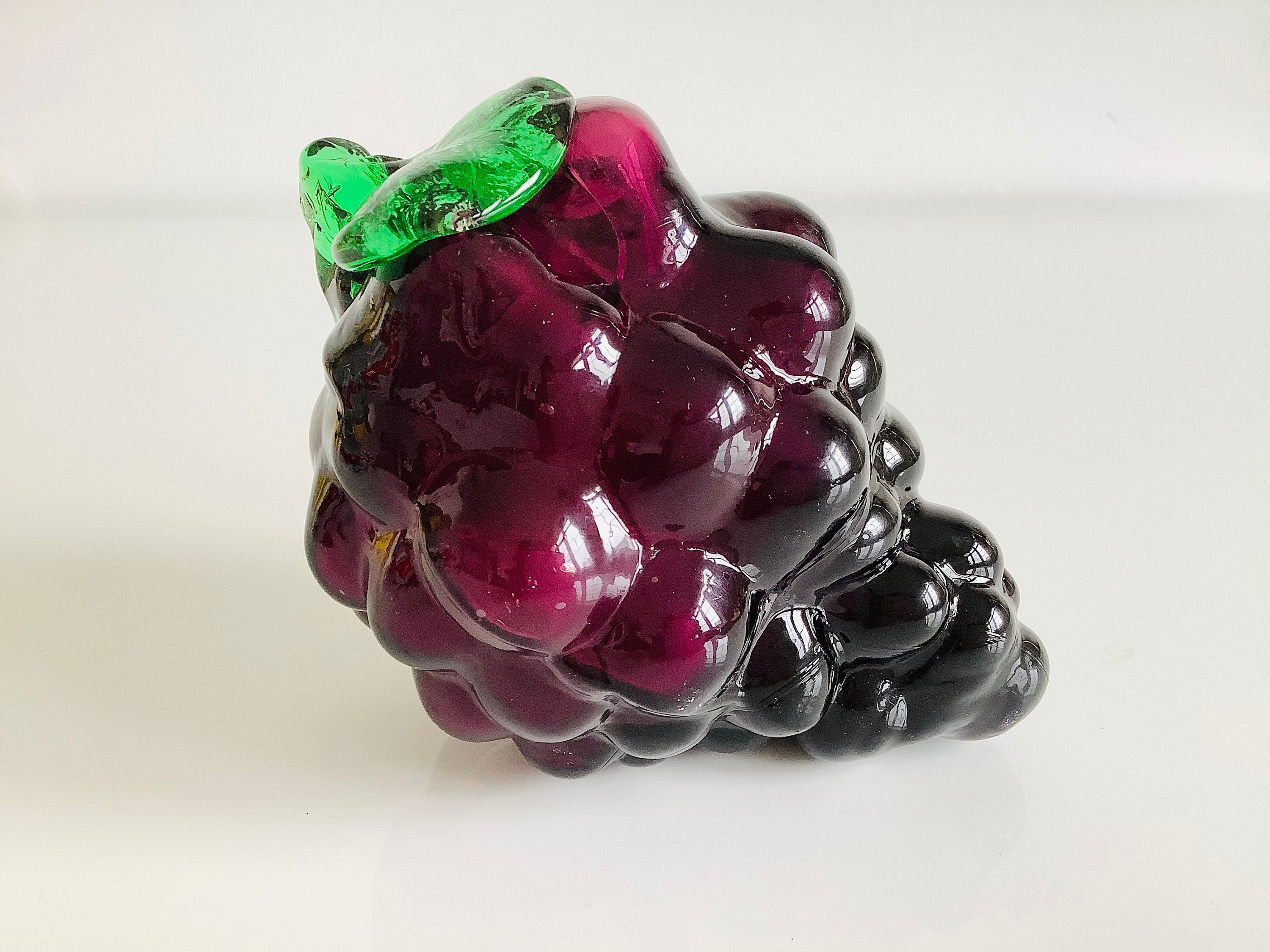 Vintage Glass Grapes / Ornamental Decorative Fruit / Murano Style ...