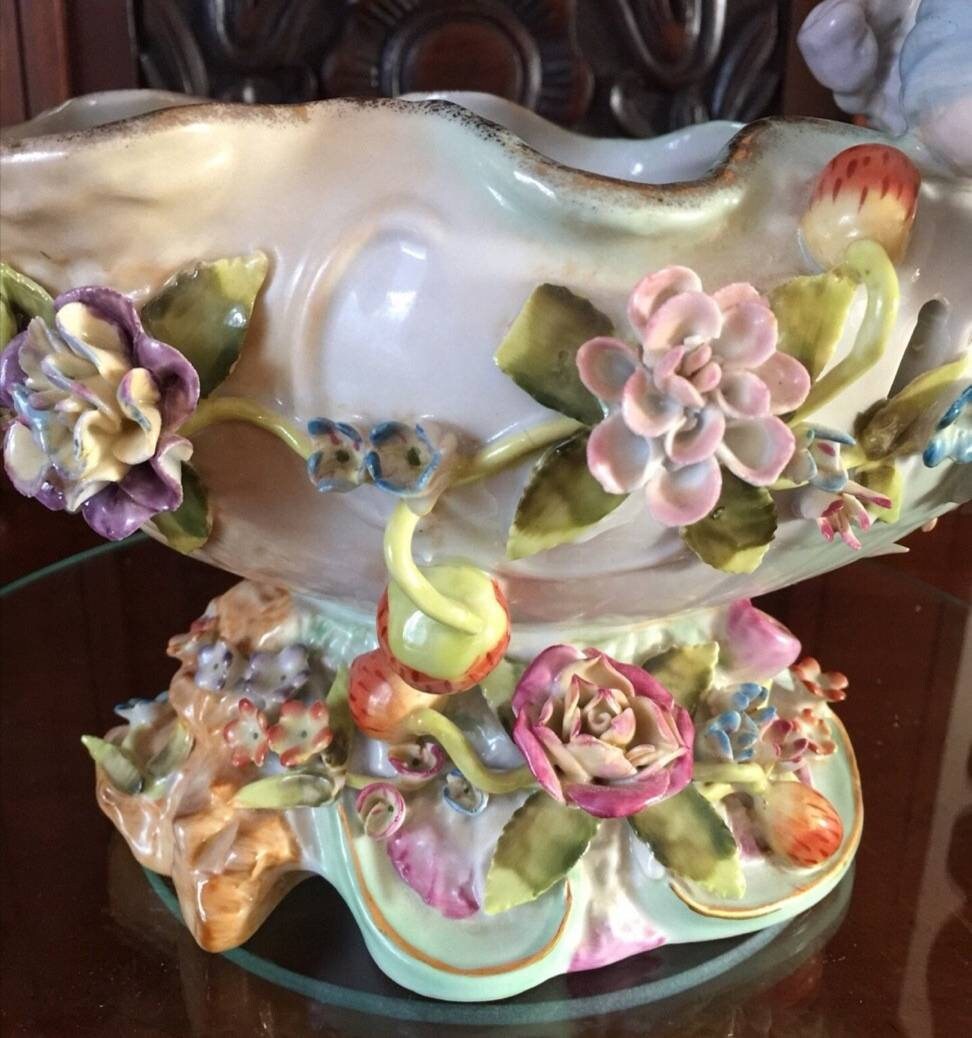 Germany Dresden Rococo Style Antique Porcelain Centerpiece Bowl ...