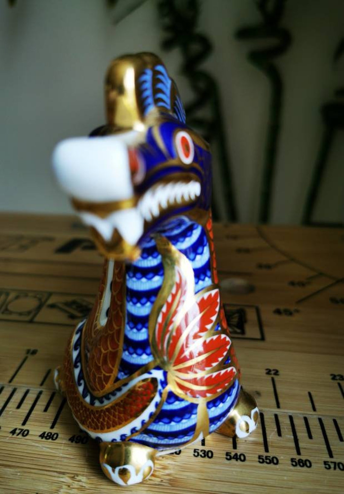 Royal Crown Derby 'dragon' Imari Paperweight, Gold Stopper, Hand ...