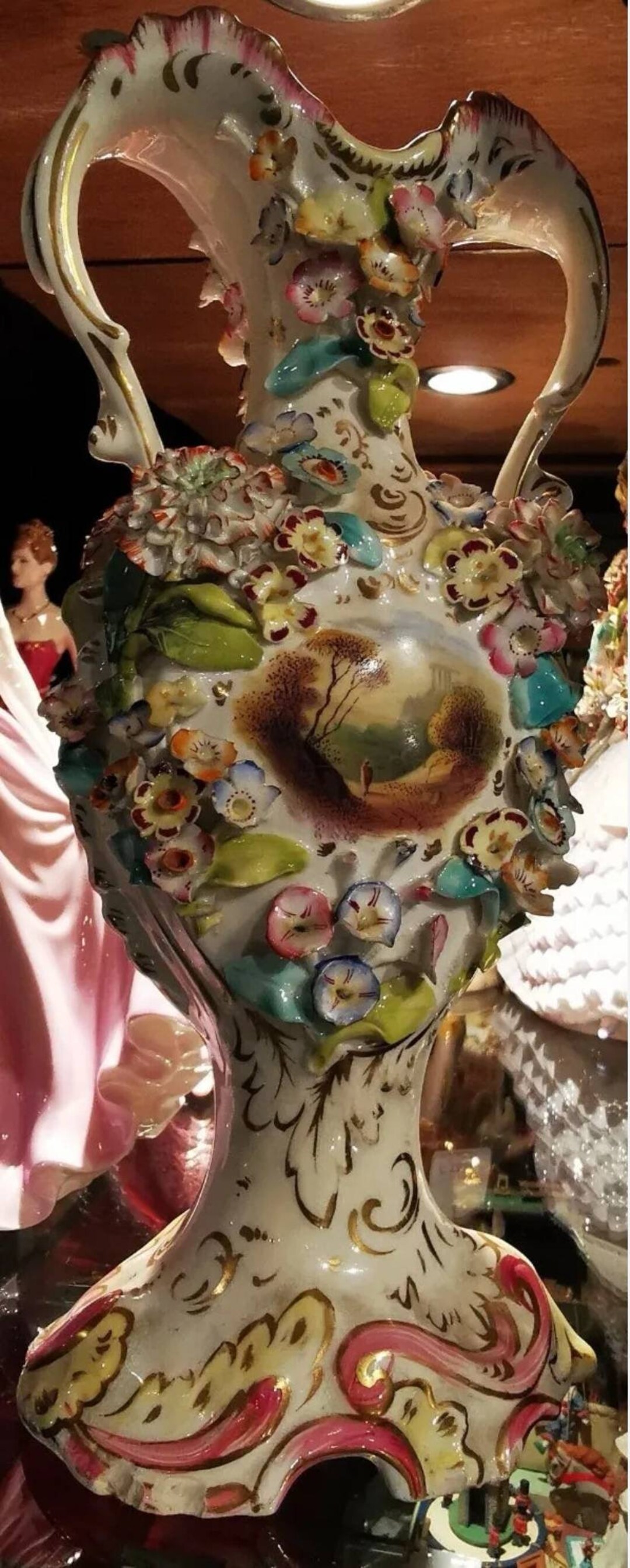 Antique English Coalport Vase Circa 1930, Ornately Gilded ...