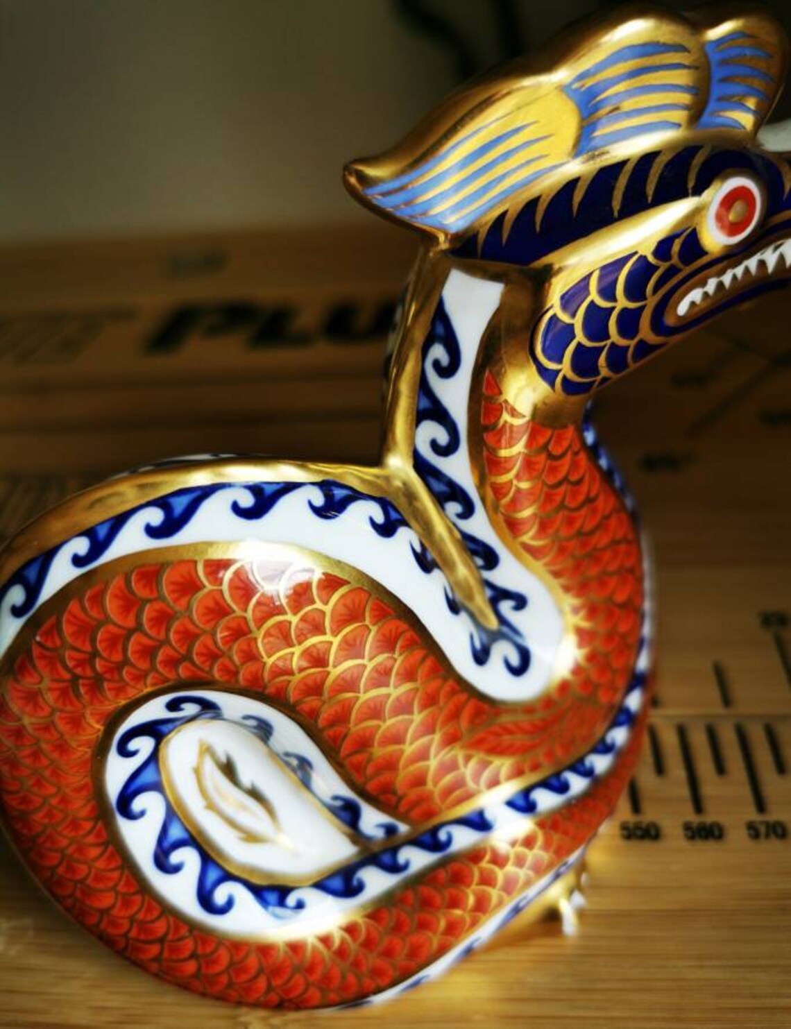 Royal Crown Derby 'dragon' Imari Paperweight, Gold Stopper, Hand ...