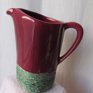 1950s PITCHER Aborn California Art Pottery Ceramic R-2 Tree Bark ...