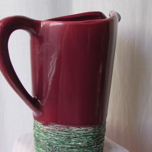 1950s PITCHER Aborn California Art Pottery Ceramic R-2 Tree Bark ...