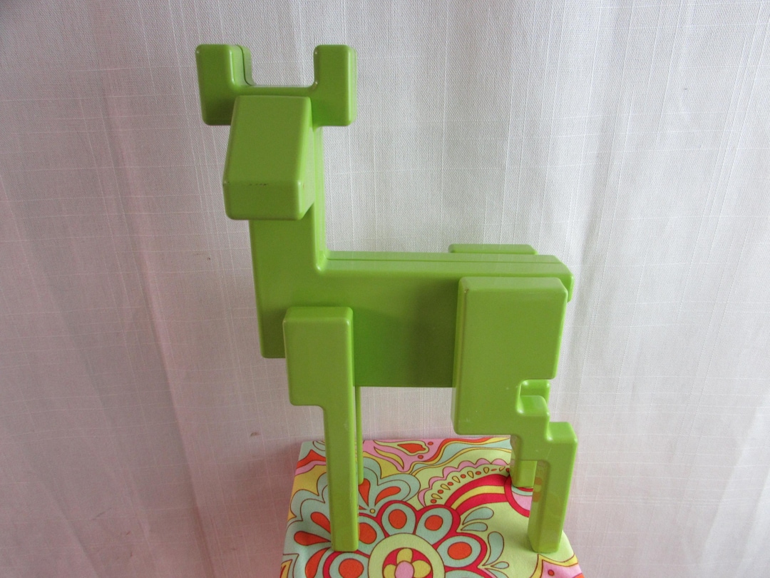Cubism Deer Pixel Art IKEA Retired Lime Green /chartreuse Monika Mulder ...