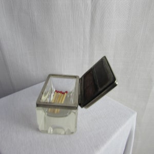 Antique Crystal Match Box With Hunting Scene Circa 1920 - Etsy