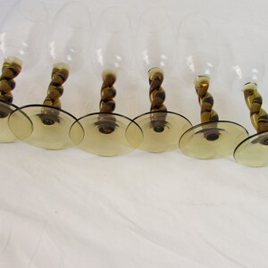 1960s Fluted Champagne Glasses Twisted Amber Stem (6) - Etsy