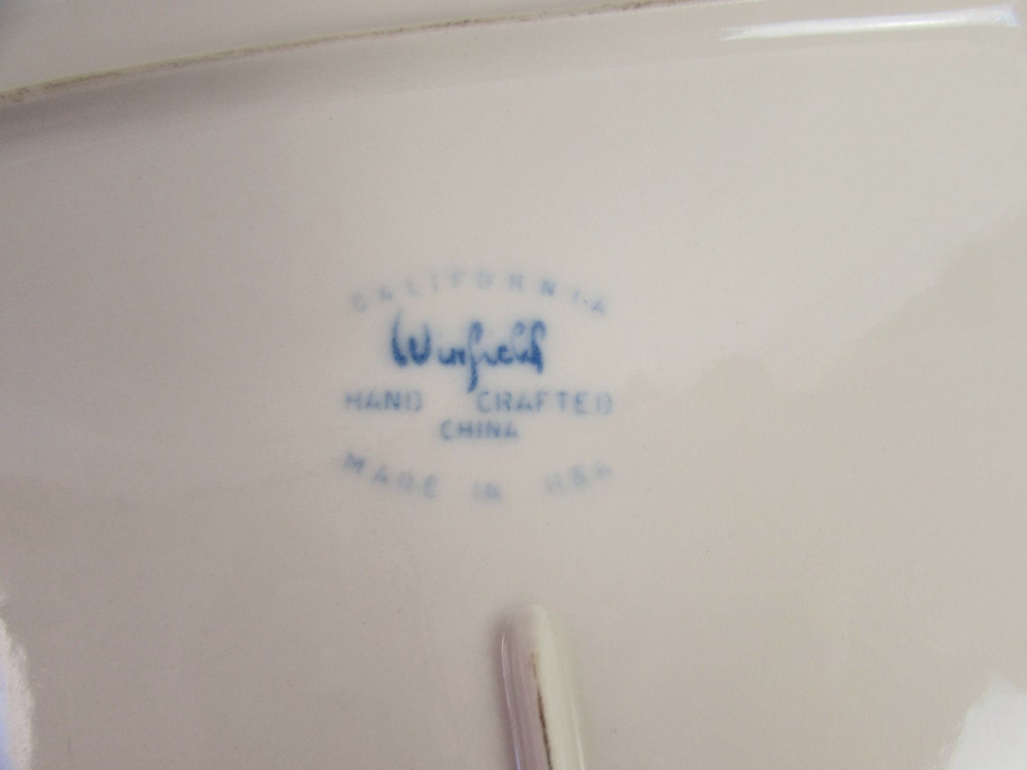 1950s Porcelain Platter California Pottery Winfield DRAGON FLOWER ...