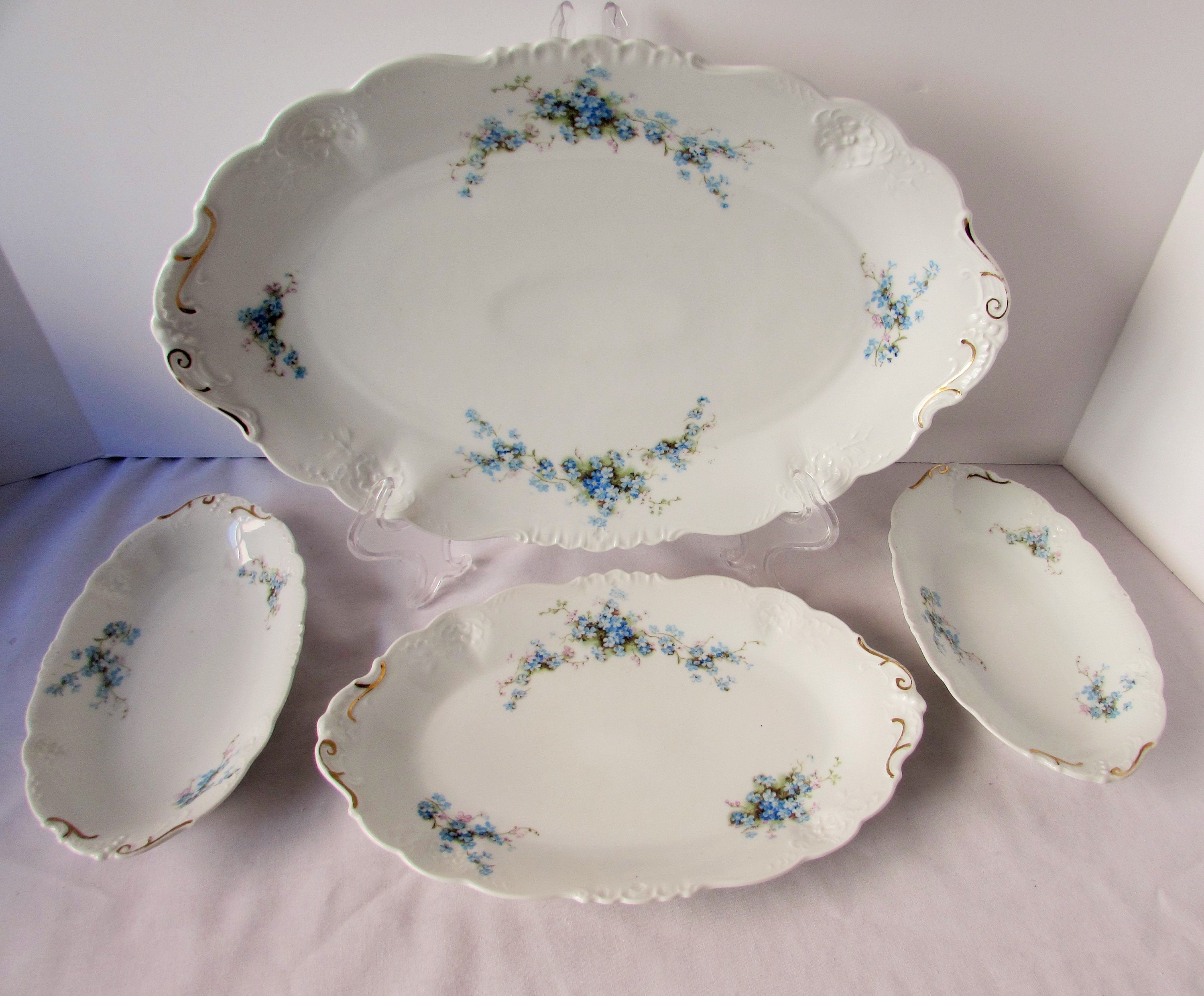 Antique Porcelain Serving Plates 5 H&co Halmarked - Etsy