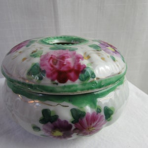 VICTORIAN HAIR RECEIVER Porcelain Rose Motif - Etsy
