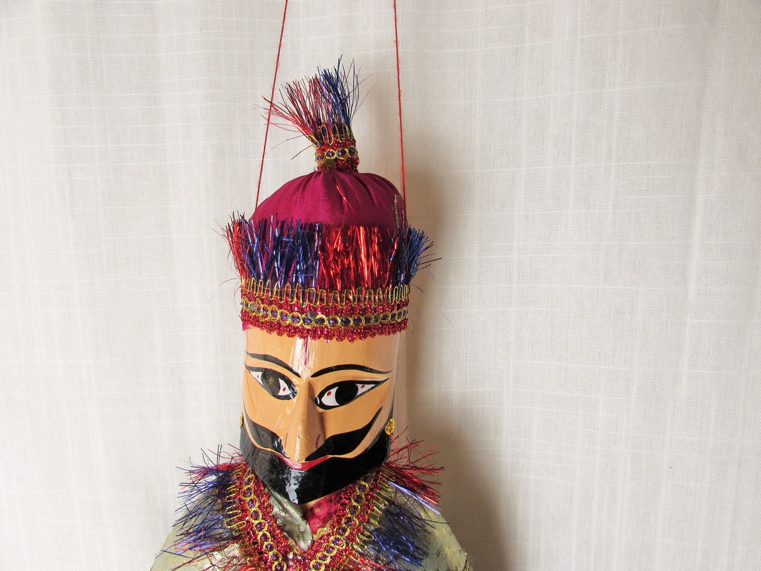 Rajasthani Indian Traditional Puppet King Queen Cloth and Wood ...