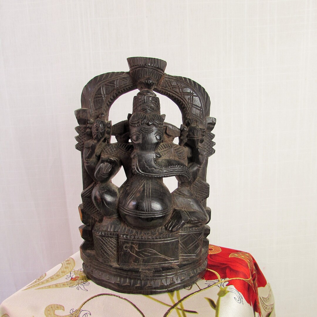 Wood Craving Seated Lord Ganesha Rosewood 1950s Hindu Religion - Etsy