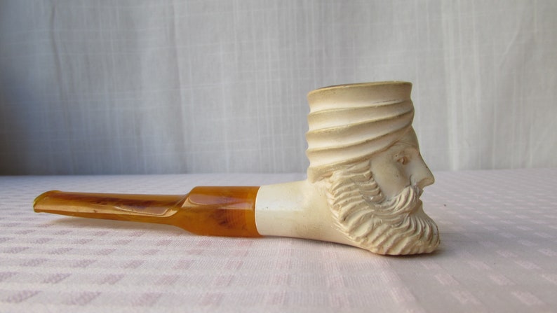 Meerschaum Pipe 1950s White Bearded Man - Etsy