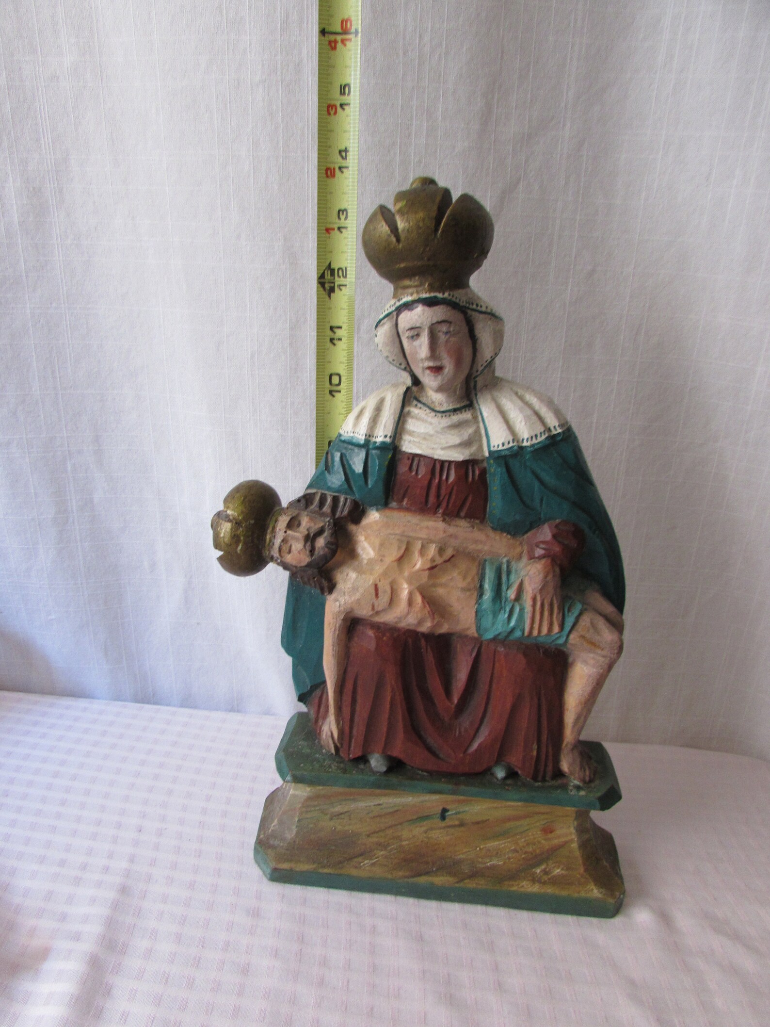 PIETA Hand Carved Religious Statue Mary Holding Jesus Catholic - Etsy