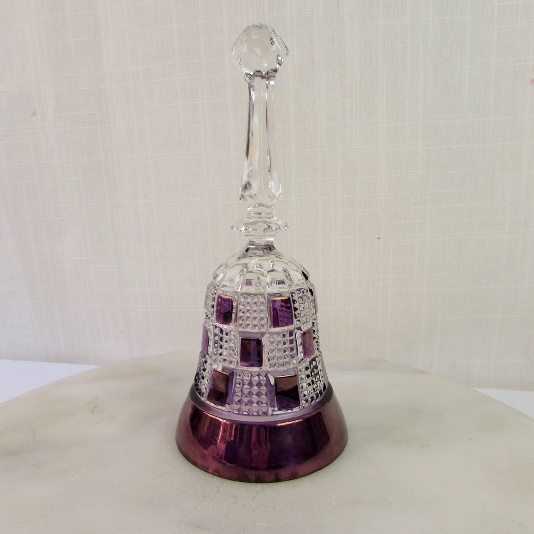 CRYSTAL BELL Purple Clear 1950s Dinner Bell Gift - Etsy