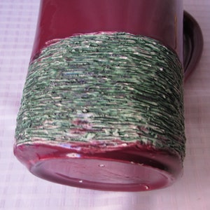 1950s PITCHER Aborn California Art Pottery Ceramic R-2 Tree Bark ...