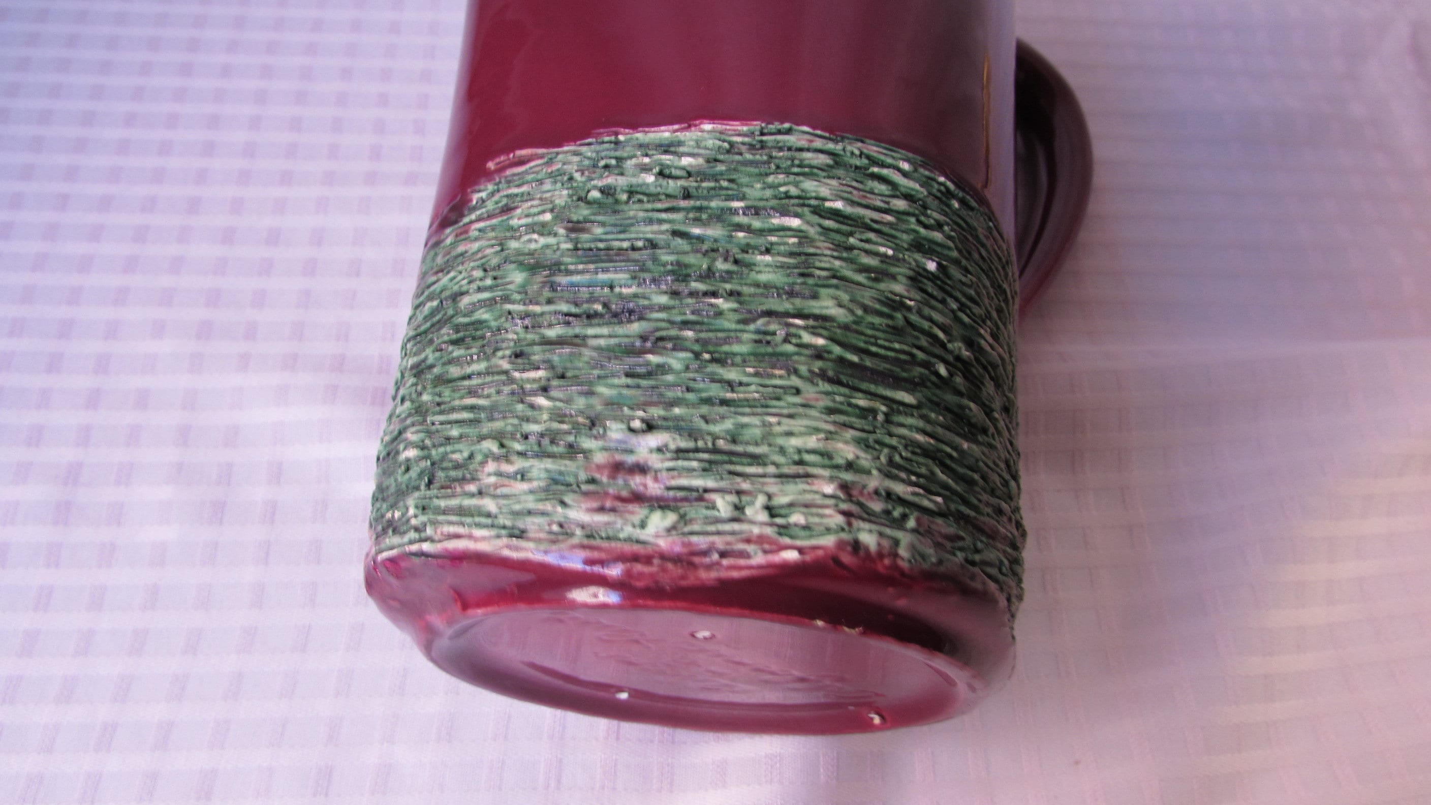 1950s PITCHER Aborn California Art Pottery Ceramic R-2 Tree Bark ...