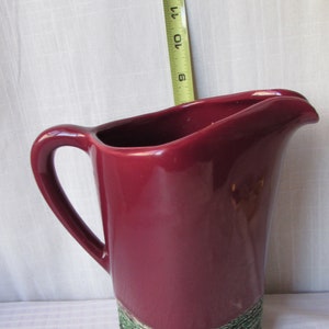 1950s PITCHER Aborn California Art Pottery Ceramic R-2 Tree Bark ...