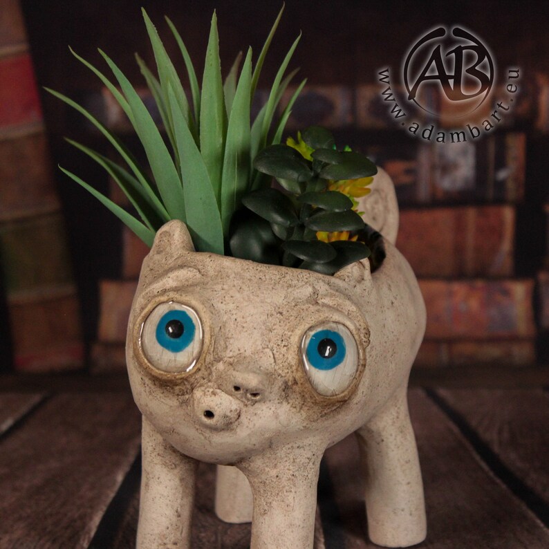 Ceramic Planter With a Funny Character. Pot for Small - Etsy