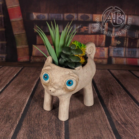 Ceramic Planter With a Funny Character. Pot for Small | Etsy