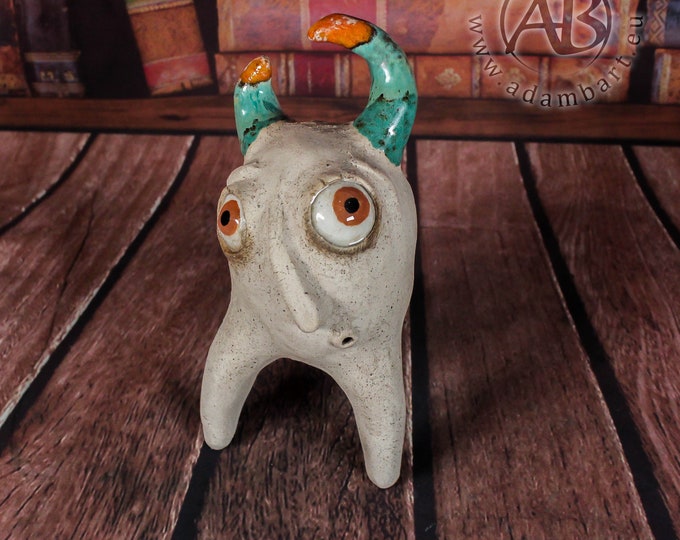 Ceramic Sculpture of Quirky Character. Unique Figurine Home - Etsy