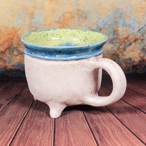 Ceramic Mug or a Planter With Funny Face. Quirky Cup Decoration, Desk ...