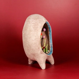 Ceramic Diorama With a Cute Townhouse. Night Magic Garden With - Etsy