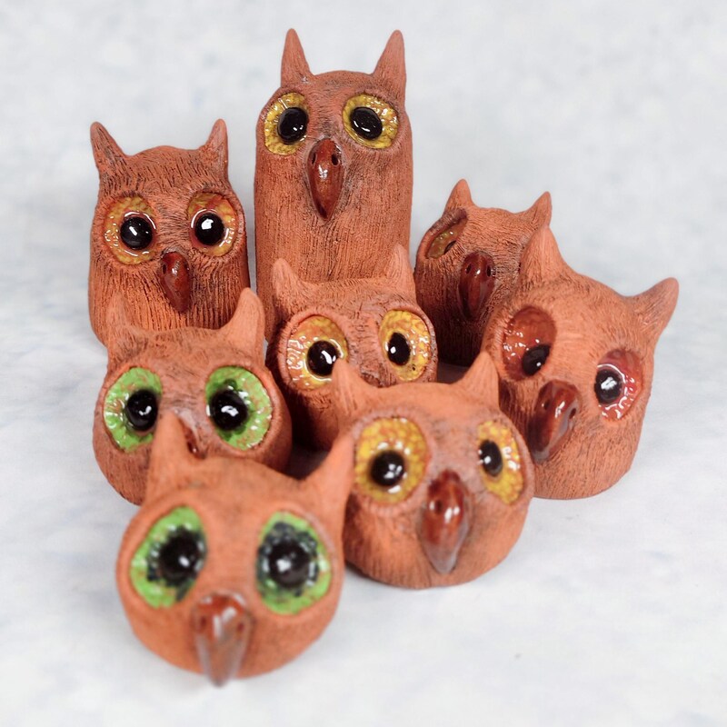 Ceramic Owl Sculpture - Etsy