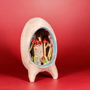 Ceramic Diorama With a Cute Townhouse. Night Magic Garden With - Etsy