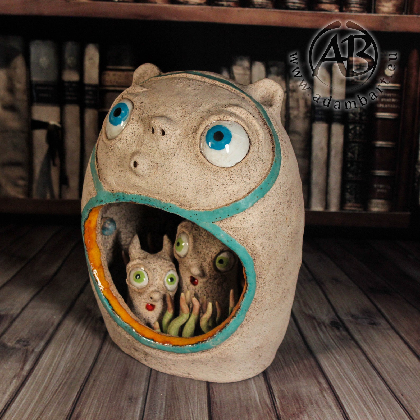Hoo-mee Character With a Pair of Monsters Inside. Handmade - Etsy