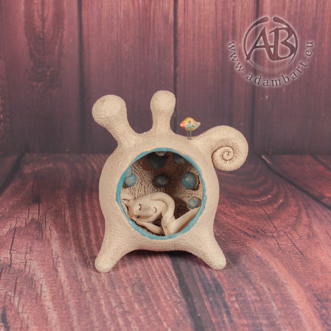 Cute Rabbit is Sleeping in the Cozy Burrow. Handmade - Etsy