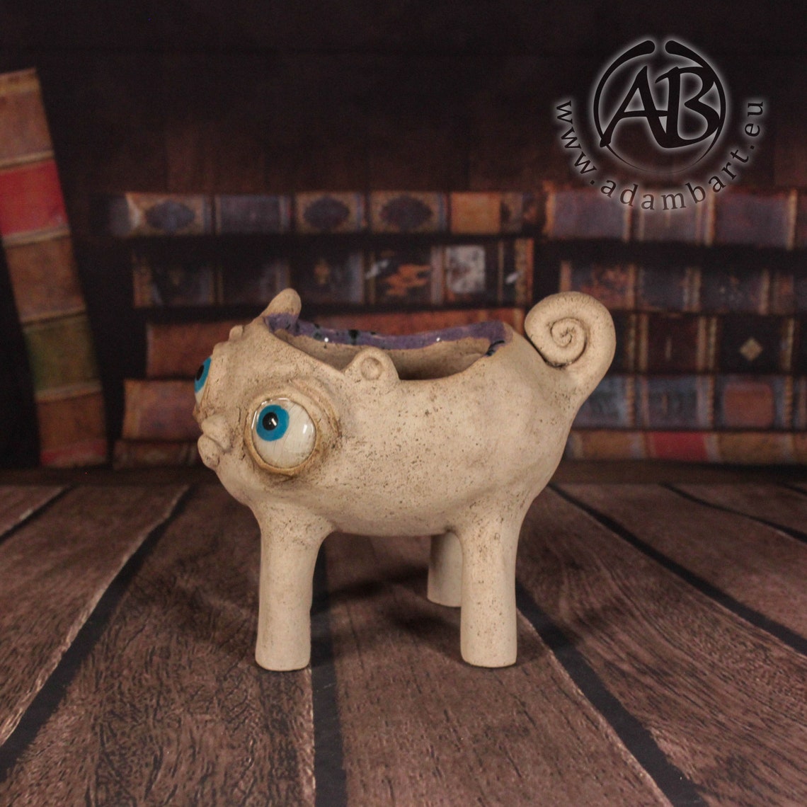 Ceramic Planter With a Funny Character. Pot for Small - Etsy