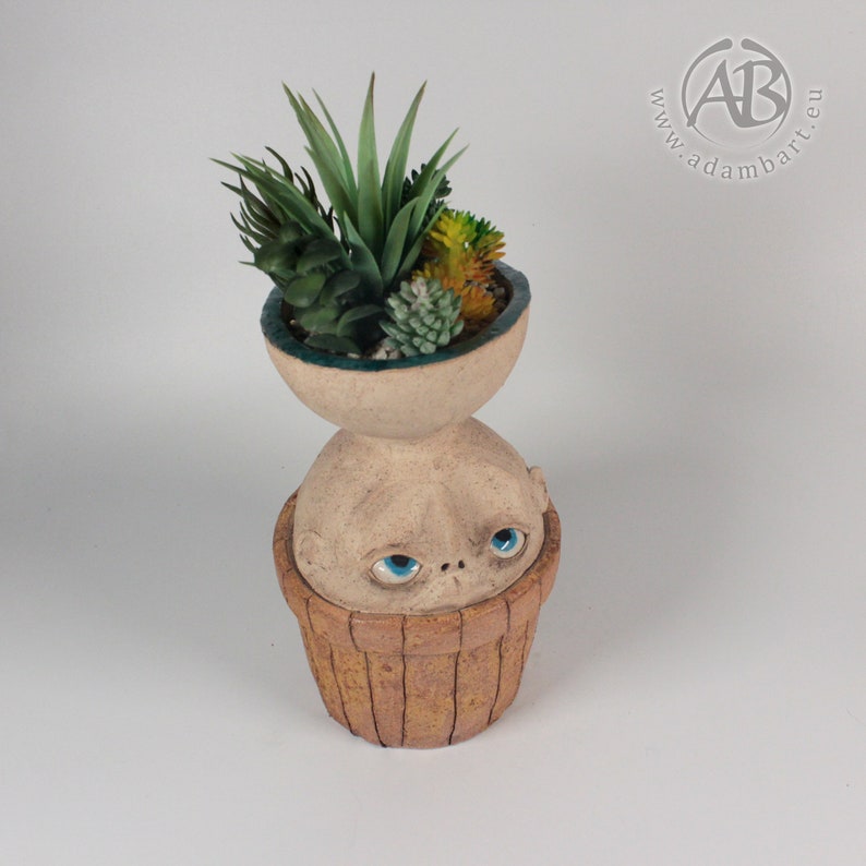 Quirky Ceramic Character Funny Face Expression Sculpture - Etsy