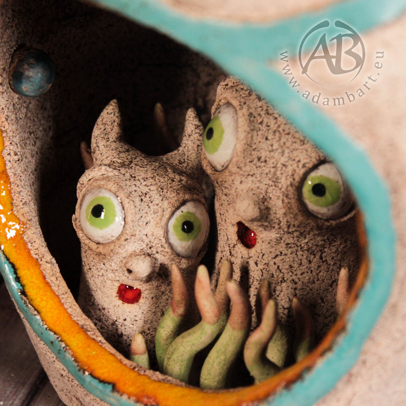 Hoo-mee Character With a Pair of Monsters Inside. Handmade - Etsy