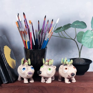 Funny Ceramic Animals With a Tiny Villages on Their Back. - Etsy