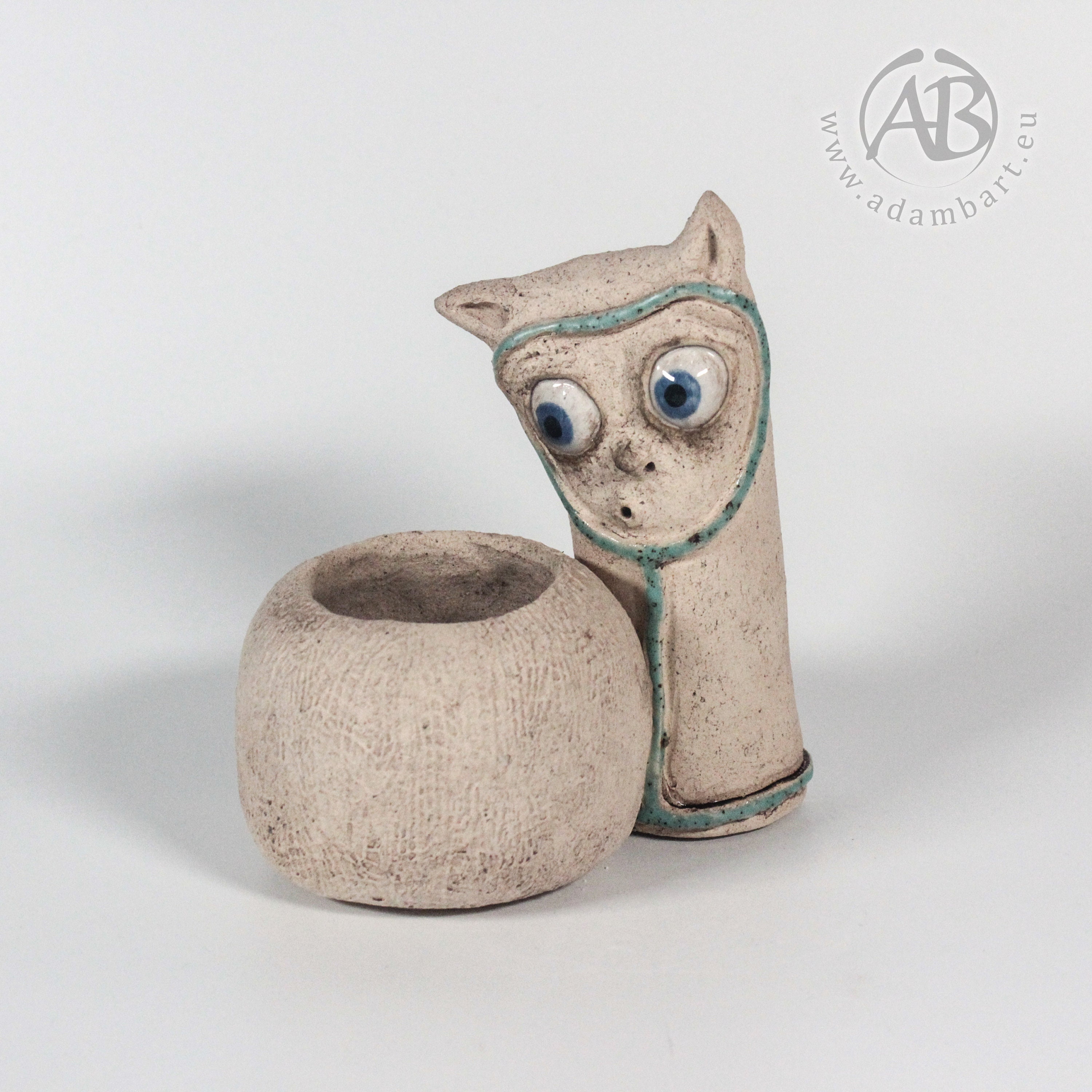 Ceramic planter with a funny character. Pot for small | Etsy