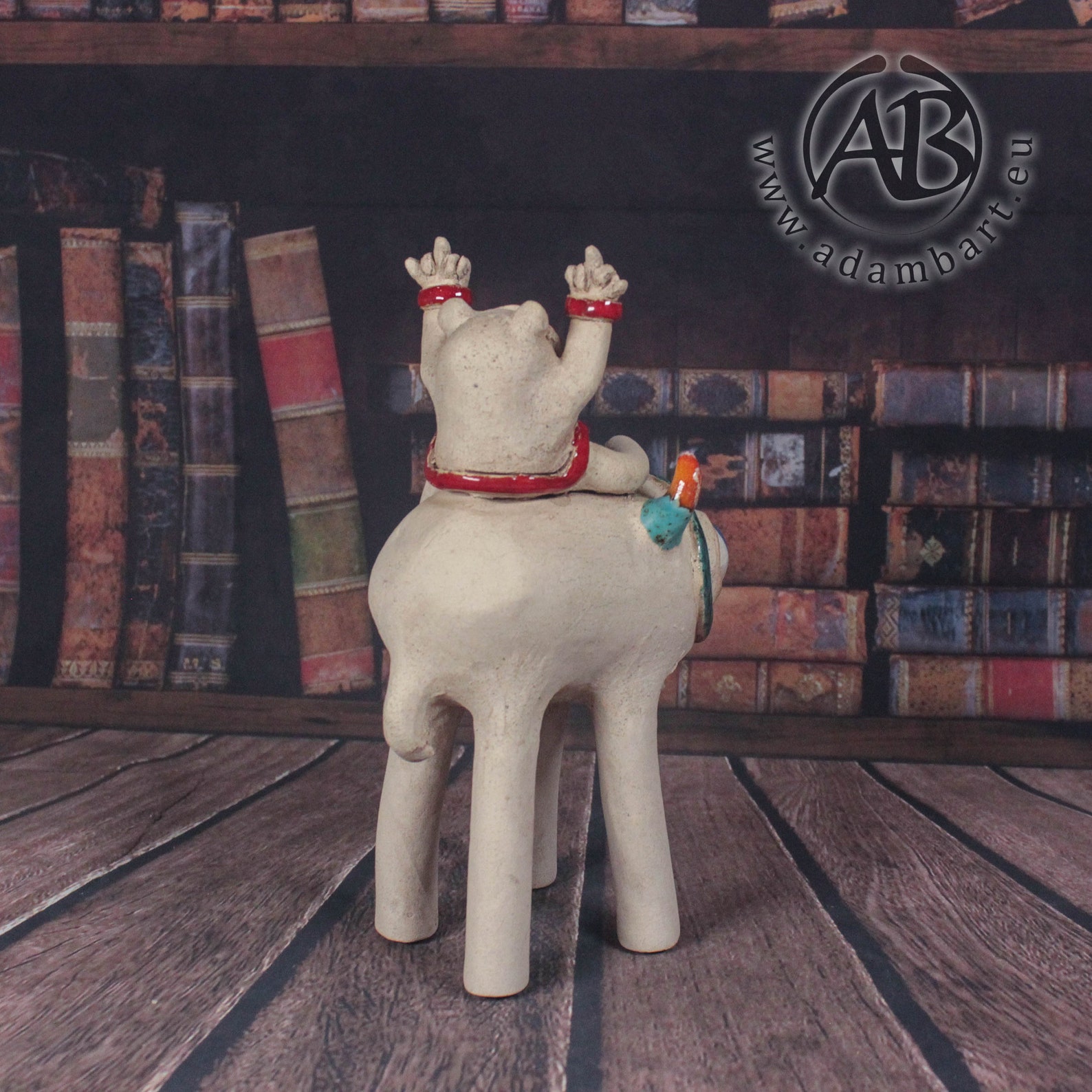 Rude Gnoo-mee Kid Riding on Pufee Monster. Funny Ceramic - Etsy