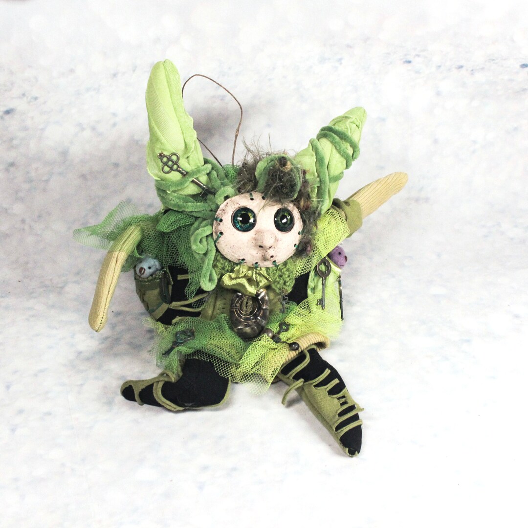 Art Doll Collectible Unique Doll Fabric Doll Glass Hand - Etsy