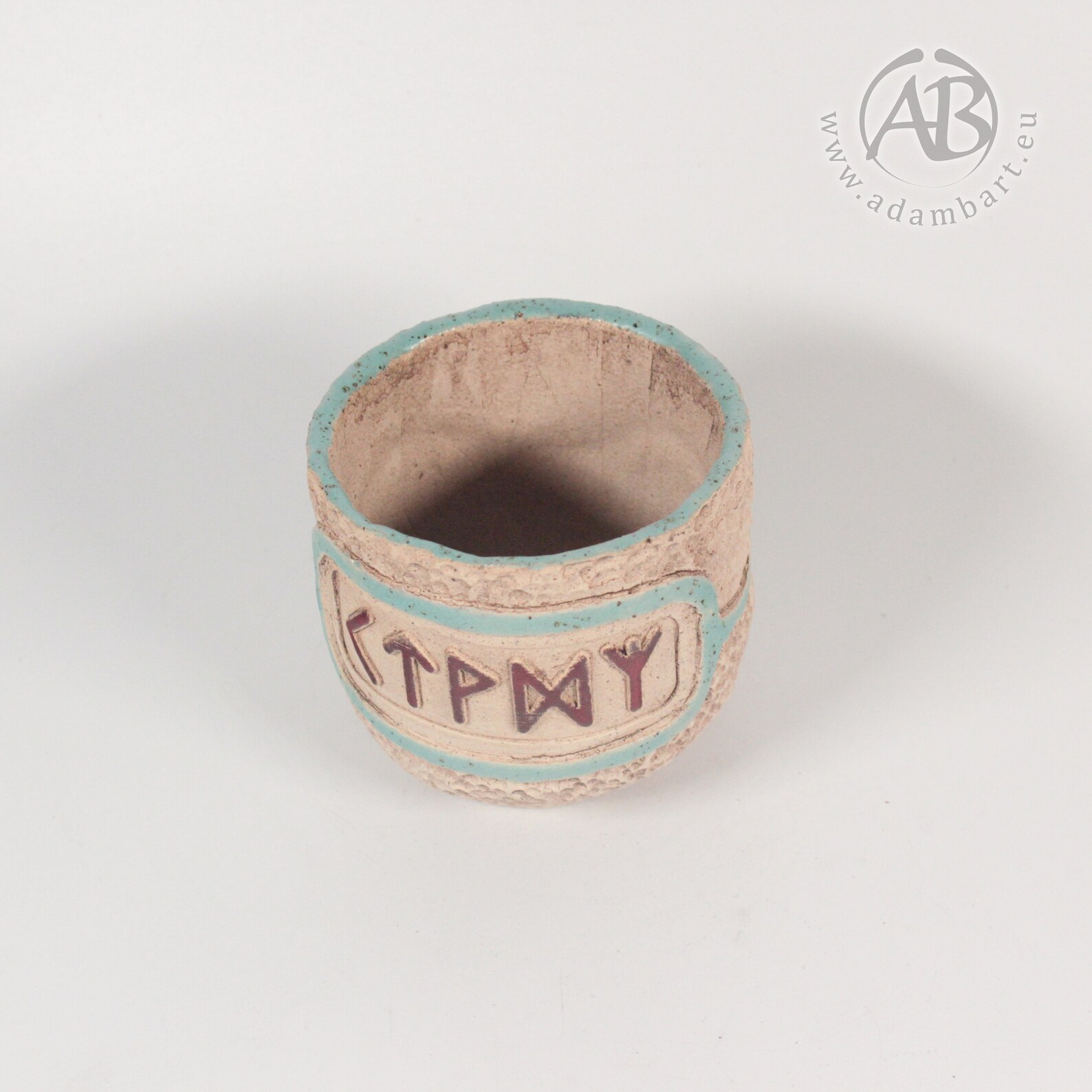 Ceramic Planter With Rune Formula Way to Hapiness. Pot for - Etsy