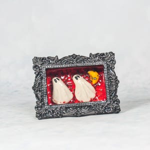 Ceramic Frame With Two Lovely Ghosts – Whimsical Desk or Wall Companion ...
