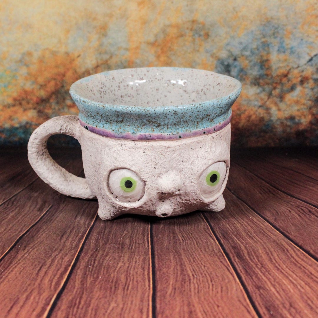 Handmade Ceramic Funny Face Mug: Sarcastic Quote, Quirky Drinkware - Etsy