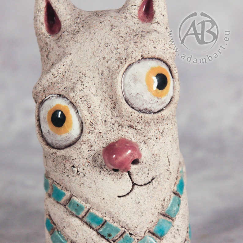 Handmade Ceramic Cat Figurine Perfect Gift for Cat Lovers - Etsy