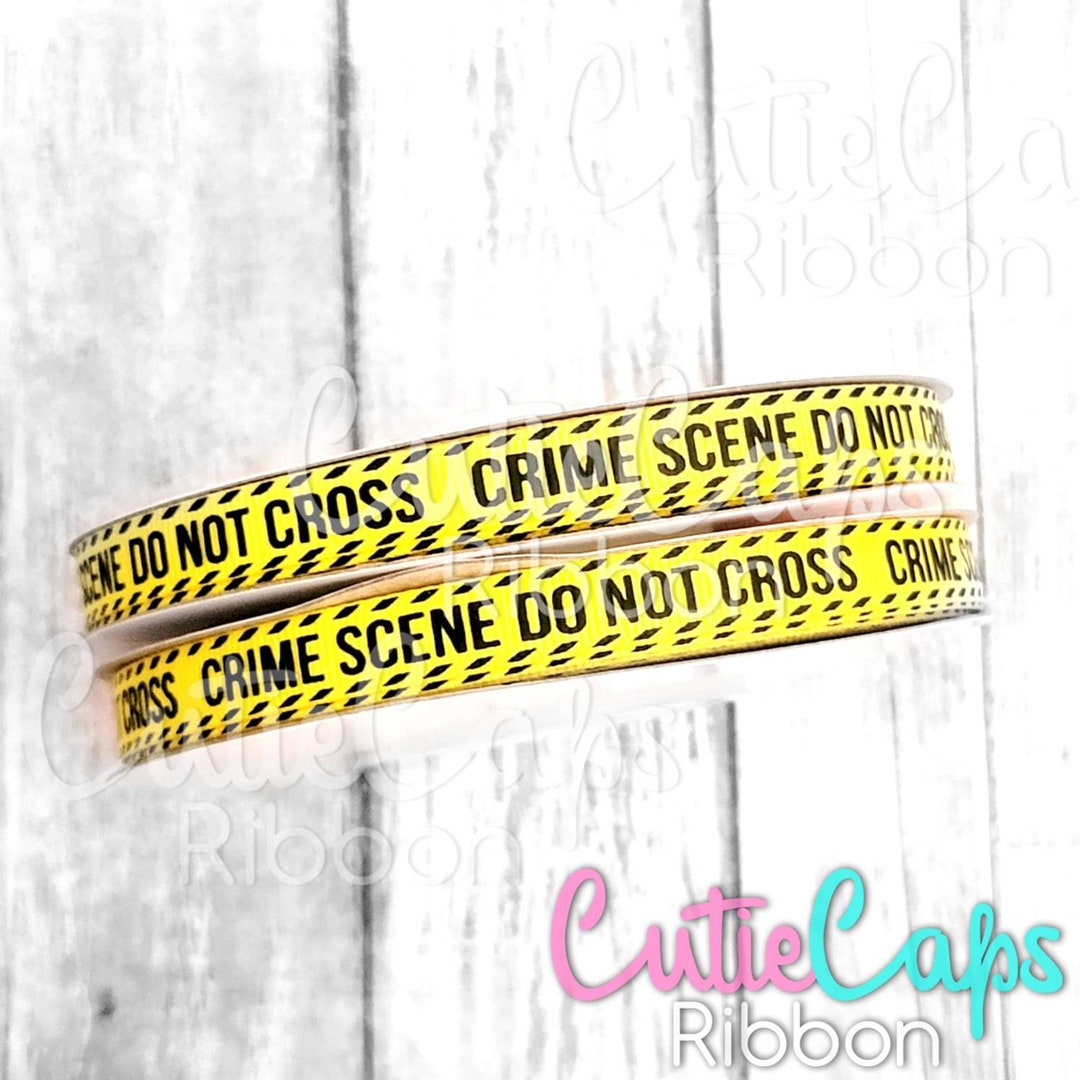 Crime Scene Tape Grosgrain Ribbon, Size 3/8 - 5 Yards - Etsy