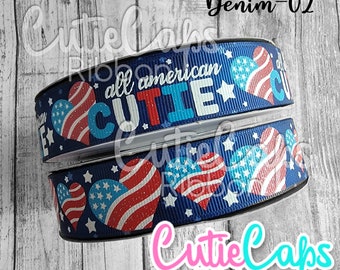 USA American Ribbon Size 7/8 1.5in and 3in 5 Yard Rolls | Etsy