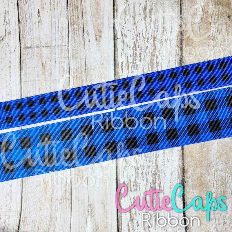 Blue Plaid Ribbon - Etsy