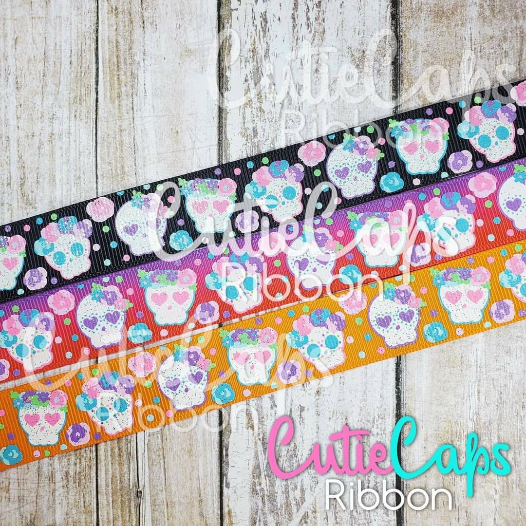 Day of the Dead Ribbon, 7/8, 5yd Rolls - Etsy