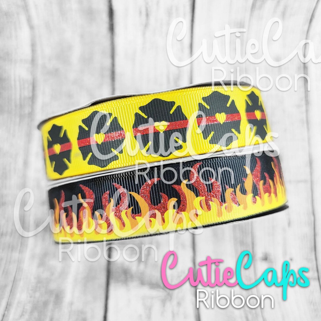Firefighter Grosgrain Ribbon, 7/8 - 5yd Rolls - Etsy