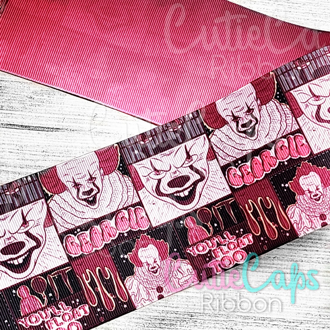 Killer Clown, Clown Horror Ribbon, Size 7/8, 1.5in and 3in - 5 Yards - Etsy