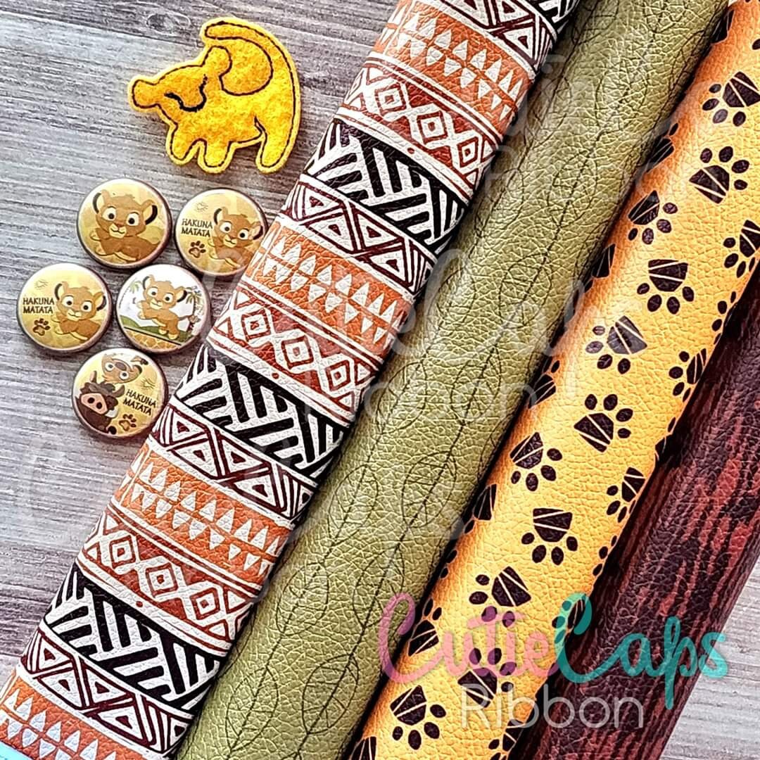 Cute Jungle Lion Cub Leather Kit Bundle. Includes Half a Sheet of Each ...